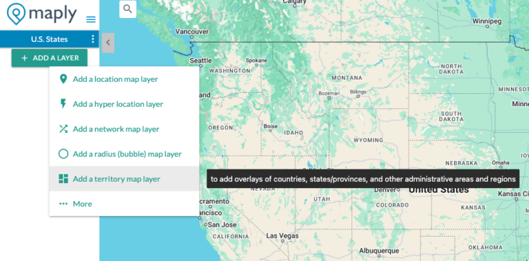 Territory Map - Mapping Tools and Features - Maply