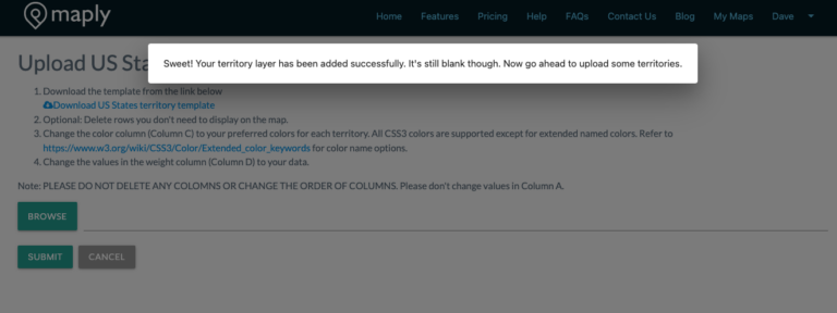 Territory Map - Mapping Tools and Features - Maply