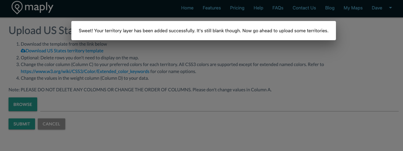 Territory Map - Mapping Tools and Features - Maply
