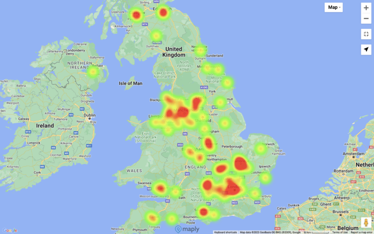 Geographic Heat Map - Mapping Tools and Features - Maply