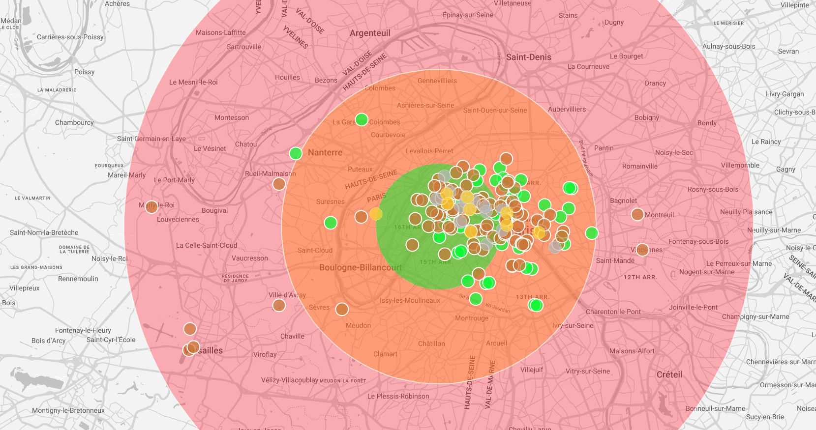 Radius Map (Bubble Map) - Mapping Tools and Features - Maply