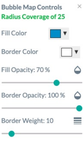Radius Map (Bubble Map) - Mapping Tools and Features - Maply