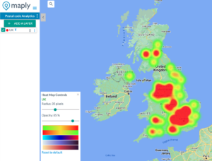 Geographic Heat Map - Mapping Tools and Features - Maply