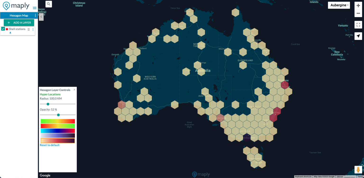 Geographic Heat Map - Mapping Tools and Features - Maply