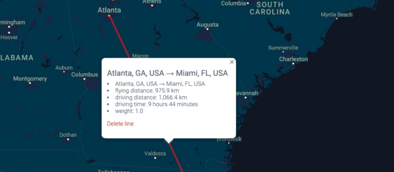 Get Driving Distance and Time between Multiple Locations - Mapping ...